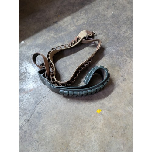 A pair of shotgun shell belts