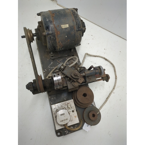 A vintage mini lathe