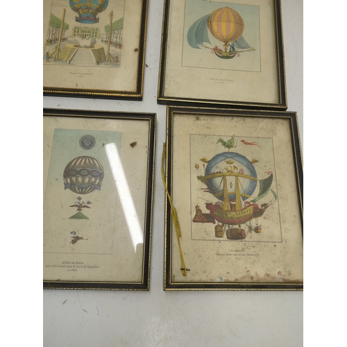 Framed Hot Air Balloon Prints Set