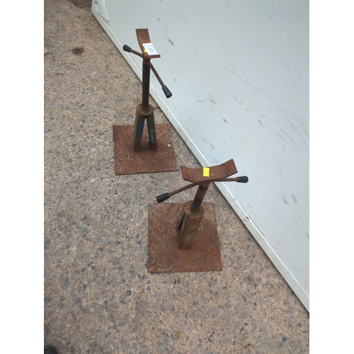 A pair of vintage axle stands
