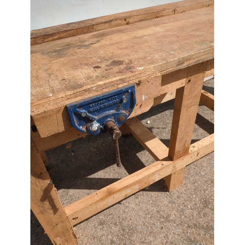 Pine Workbench with Record Vise