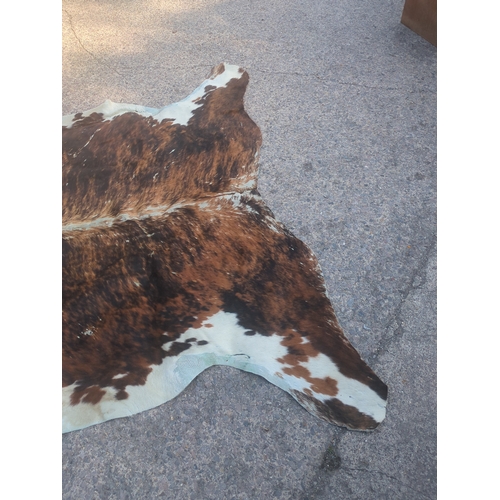 Tri-Color Cow Hide Rug 190cm x 190cm