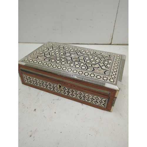 Inlaid Decorative Box with Red Velvet Lining