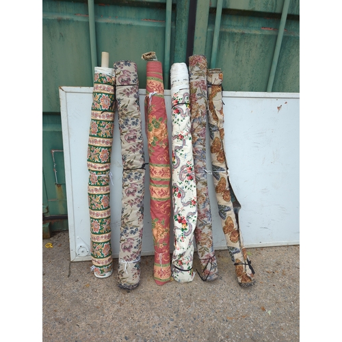 Floral Pattern Fabric Rolls Set