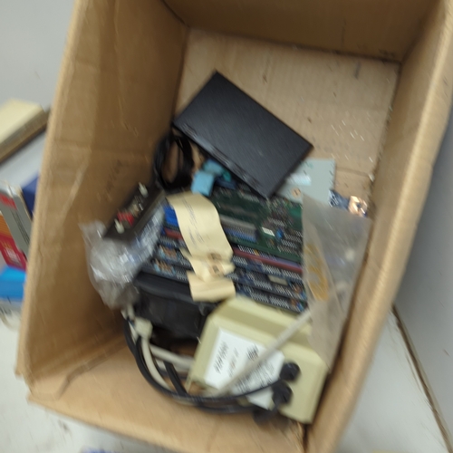 Vintage Computer Parts and Floppy Disks Assortment
