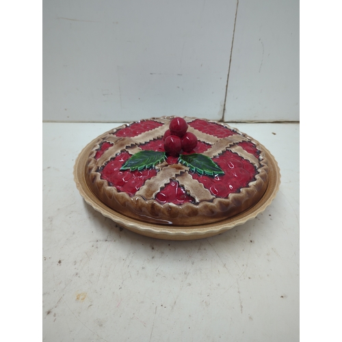 Silea Ceramic Cherry Pie Design Dish