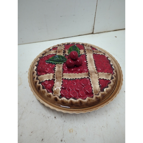 Silea Ceramic Cherry Pie Design Dish