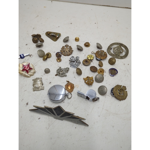 Assorted Vintage Military and Railway Badges