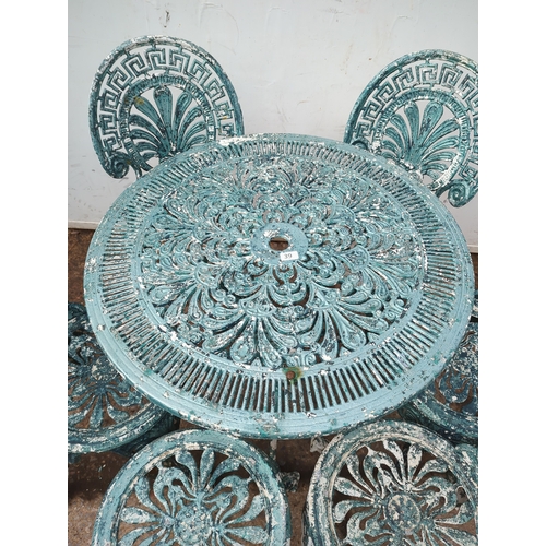 Cast Aluminium Table and Chairs Set