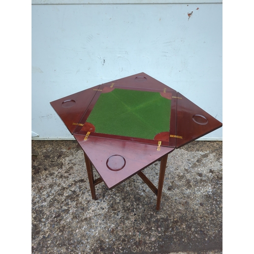 Mahogany Folding Card Table