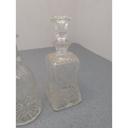 Lot of 3 Cut Glass Decanters