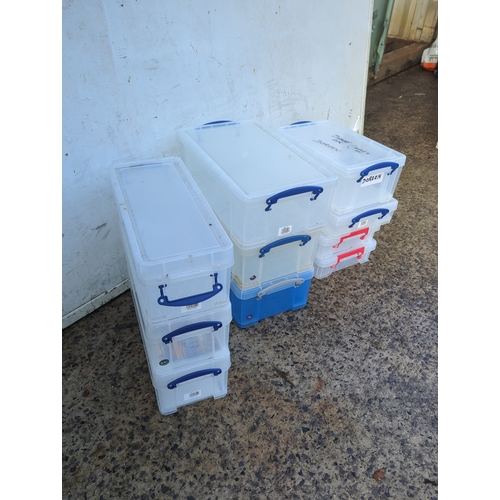 Lot of 10 Storage Boxes 6.5L and 9L Capacity
