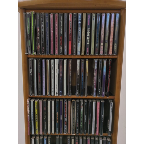 Oak CD Storage Unit with Music Collection