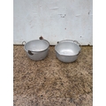 Lot of 2 Aluminium Jam Pans