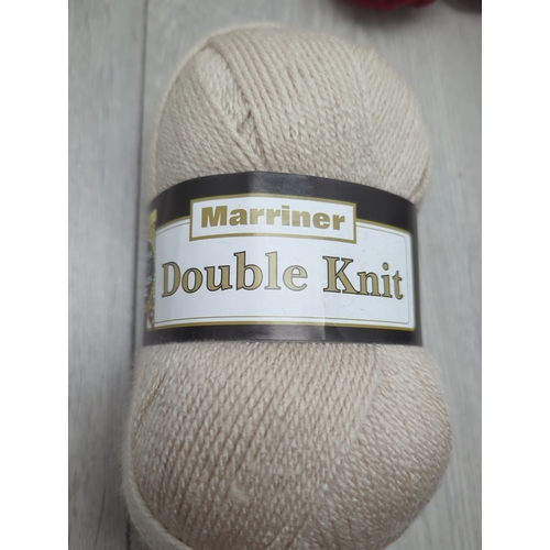 Lot of 30+ Balls of Yarn Including Marriner Double Knit