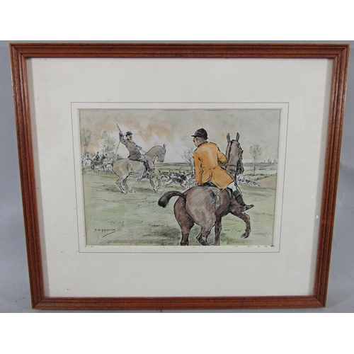George Denholm Armour (British 1964-1949) - Hunting scene, ink and ...