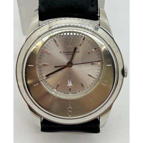 Alfred Dunhill Ltd, London, a gentleman’s stainless steel cased ...