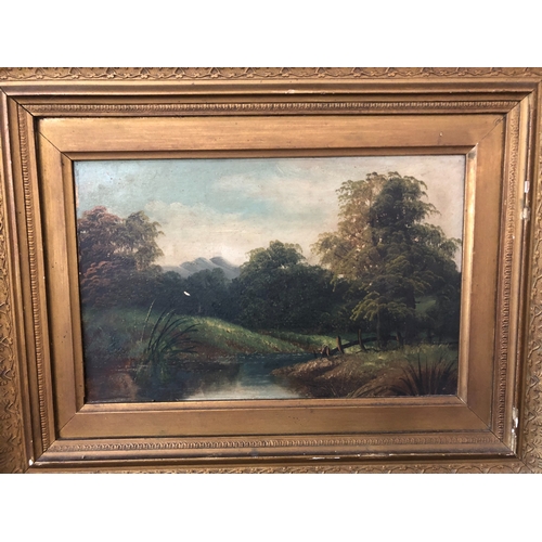 Seven 19th-20th century watercolours and an oil painting, to include: F ...