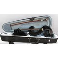 A Wittner of Germany electric S shaped violin in a black glitter finish ...