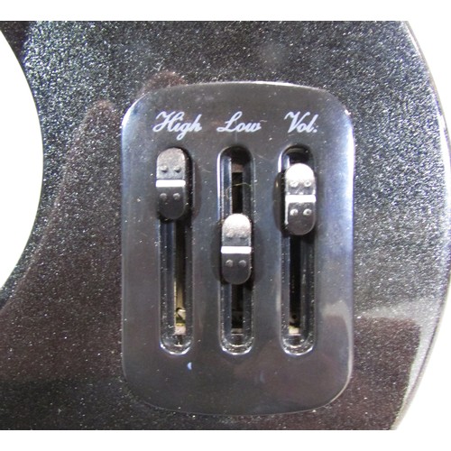 A Wittner of Germany electric S shaped violin in a black glitter finish ...