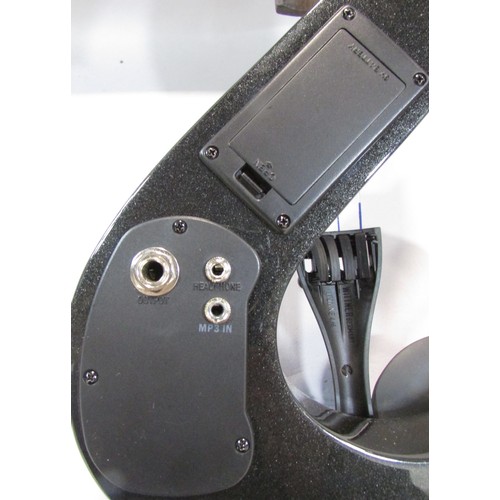 A Wittner of Germany electric S shaped violin in a black glitter finish ...