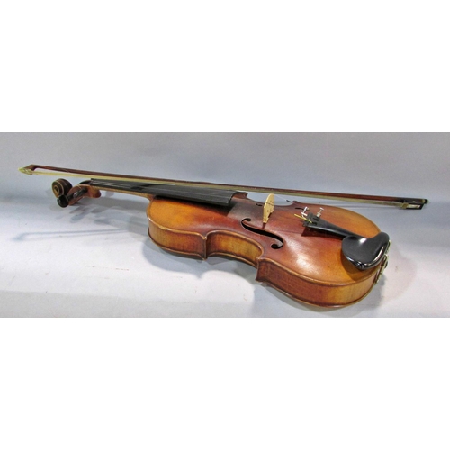 An old violin with a label to the interior Antonius Stradivarius ...