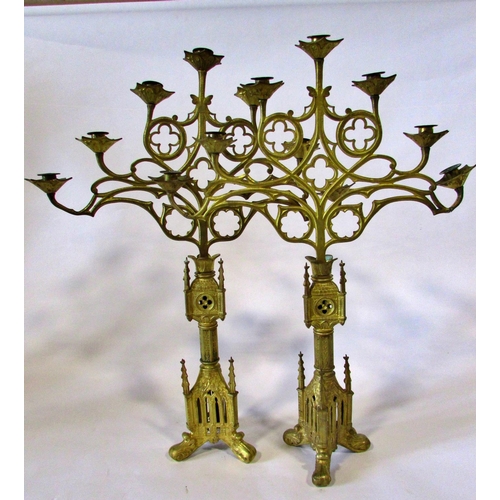 A large and impressive pair of 19th century continental puginesque ...