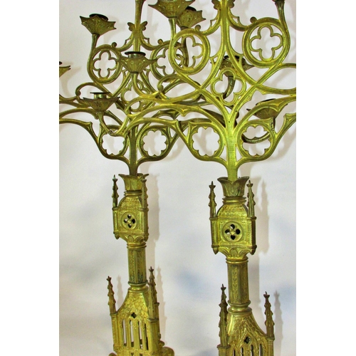 A large and impressive pair of 19th century continental puginesque ...