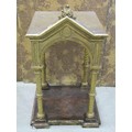 A 19th century carved and gilt wood ecclesiastical sculpture niche ...