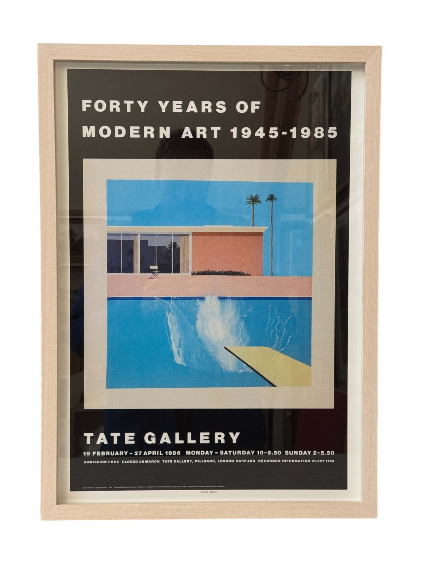 A David Hockney Tate Gallery exhibition poster - 'Forty Years of Modern ...