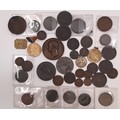 Collection of 17th century and other bronze coins and trading tokens to ...