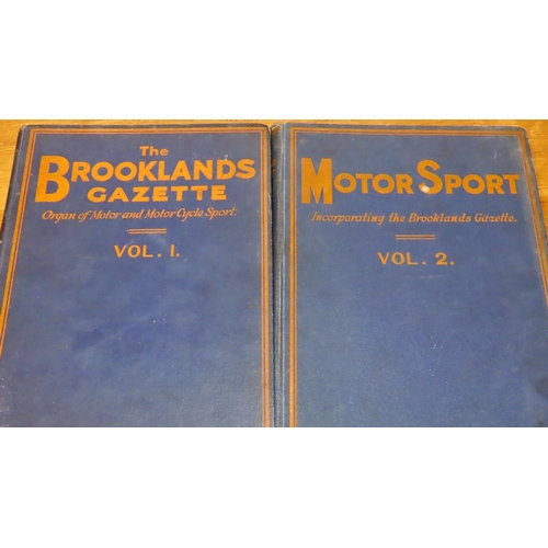 Five volumes of Motor Sport and Brooklands Gazette published in the 1920's