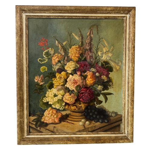 Lyall Ross (20th century) - Classical still life with an urn of a ...