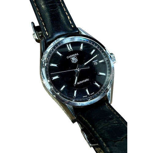 Tag Heur. A gentleman’s ‘Carrera’ stainless steel automatic wristwatch ...