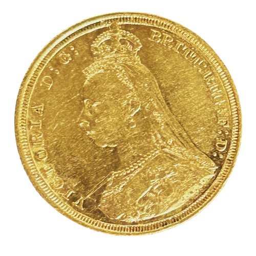 Victoria, 1837-1901. An 1887 full gold sovereign (1 coin)