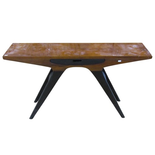 A modern design console table with central drawer, 78cm high x 130cm x 30cm