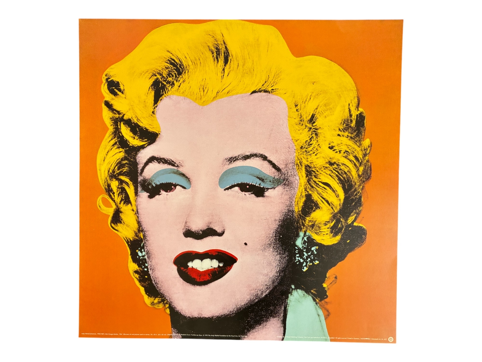 Andy Warhol poster - ‘Shot Orange Marilyn’ printed and published by te Neus, Germany, authorised by