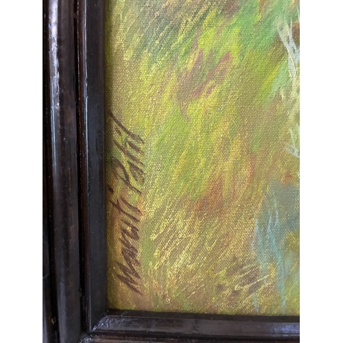 Maruti Patil (Indian, Contemporary) - Flock of sheep entering the ...