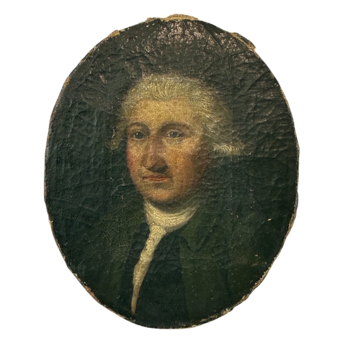 Naive School, 18th/19th Century - A Portrait of George Washington, oil ...