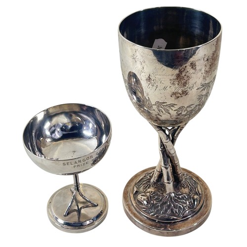 A good late 19th century Chinese export (colonial) silver trophy cup ...