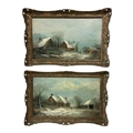 Harry Foster Newey (1858-1933) - A pair of winter scenes, both signed ...