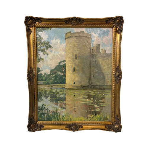 Grace Cowan (20th Century) - 'At Bodiam Castle', oil on board, signed ...