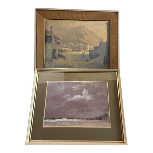 Two framed paintings: Roy Perry (1935-1993) - A view of Brighton Pier ...