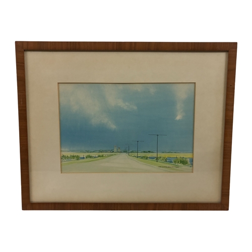 Robert Newton Hurley (1894-1980) - Canadian landscape with silos in the ...