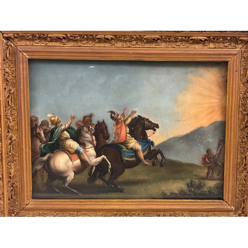 Three Magi following the Star of Bethlehem (c.18th century), oil on ...