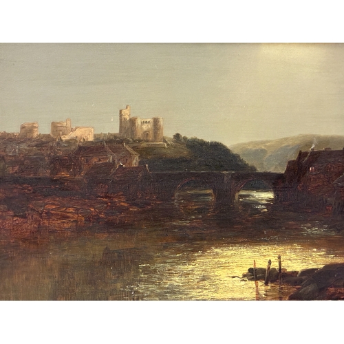 John Brandon Smith (1848-1884) - Kidwelly Castle, oil on canvas, signed ...