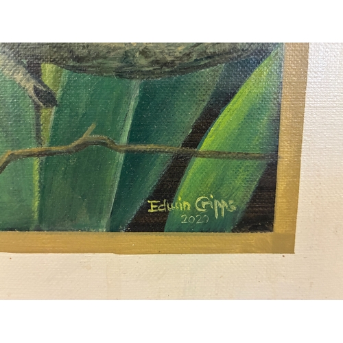 Edwin Cripps (1949) - Yellow Irises and Insects (2020), acrylic on ...
