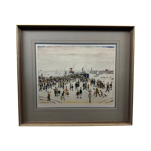 Laurence Stephen Lowry (1887-1976) - 'Ferry Boats' (1972), offset ...