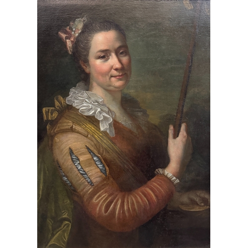 French Rococo School, 18th Century - Portrait of a Lady (possibly a ...