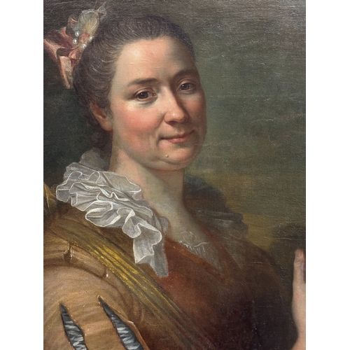 French Rococo School, 18th Century - Portrait of a Lady (possibly a ...